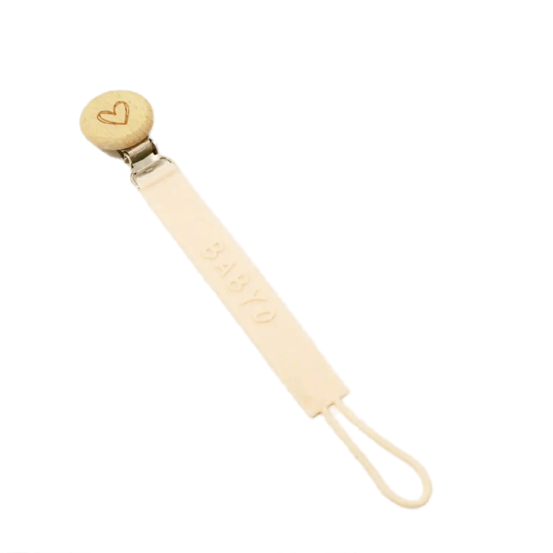 Baby-O Silicone Logo Band Heart Pacifier Clip Pink – Infantinibaby